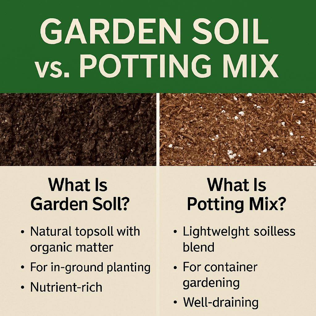 Garden Soil vs Potting Mix: What’s the Difference and When to Use Each?